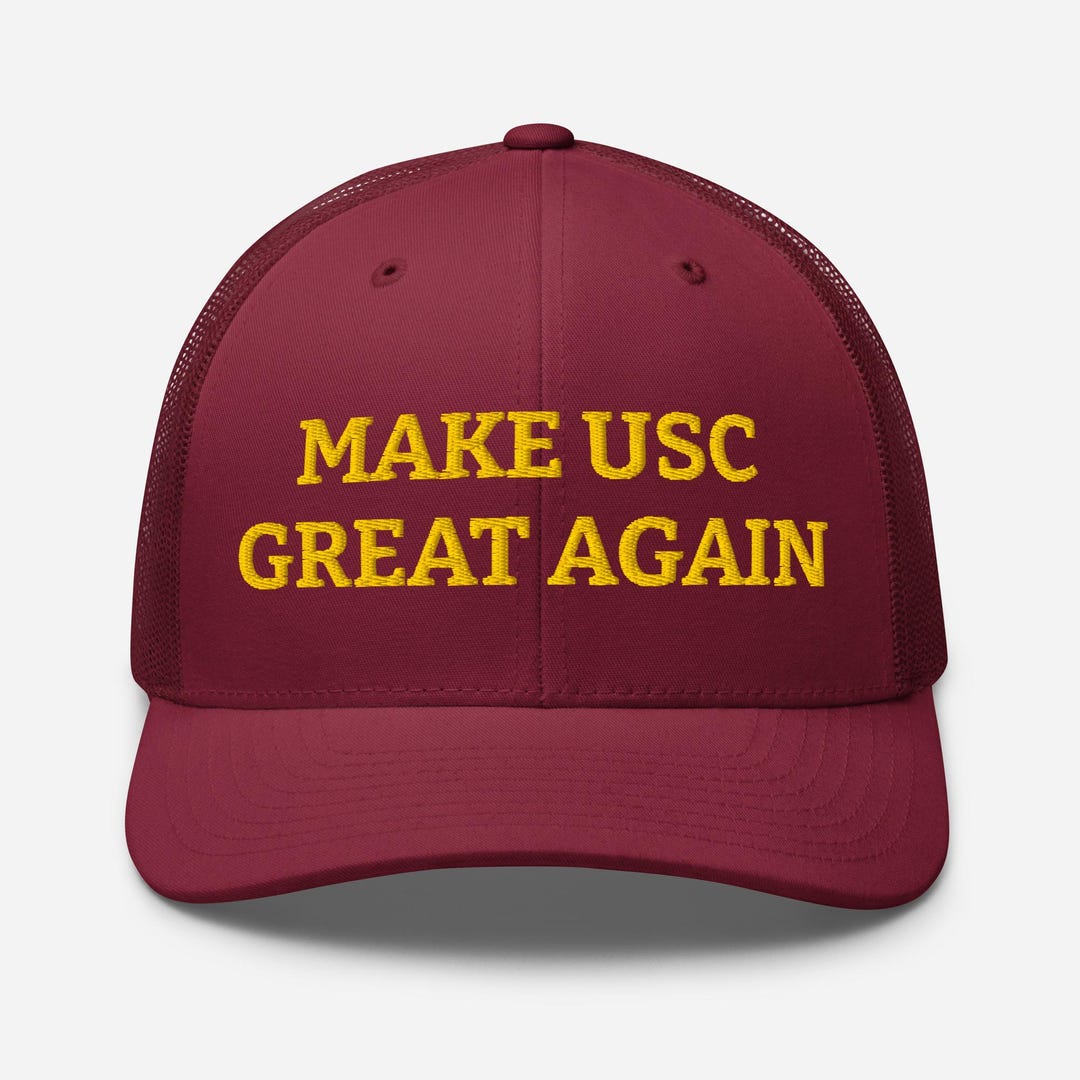 USC Trojans Trucker Hat: Embroidered Football Cap - Etsy