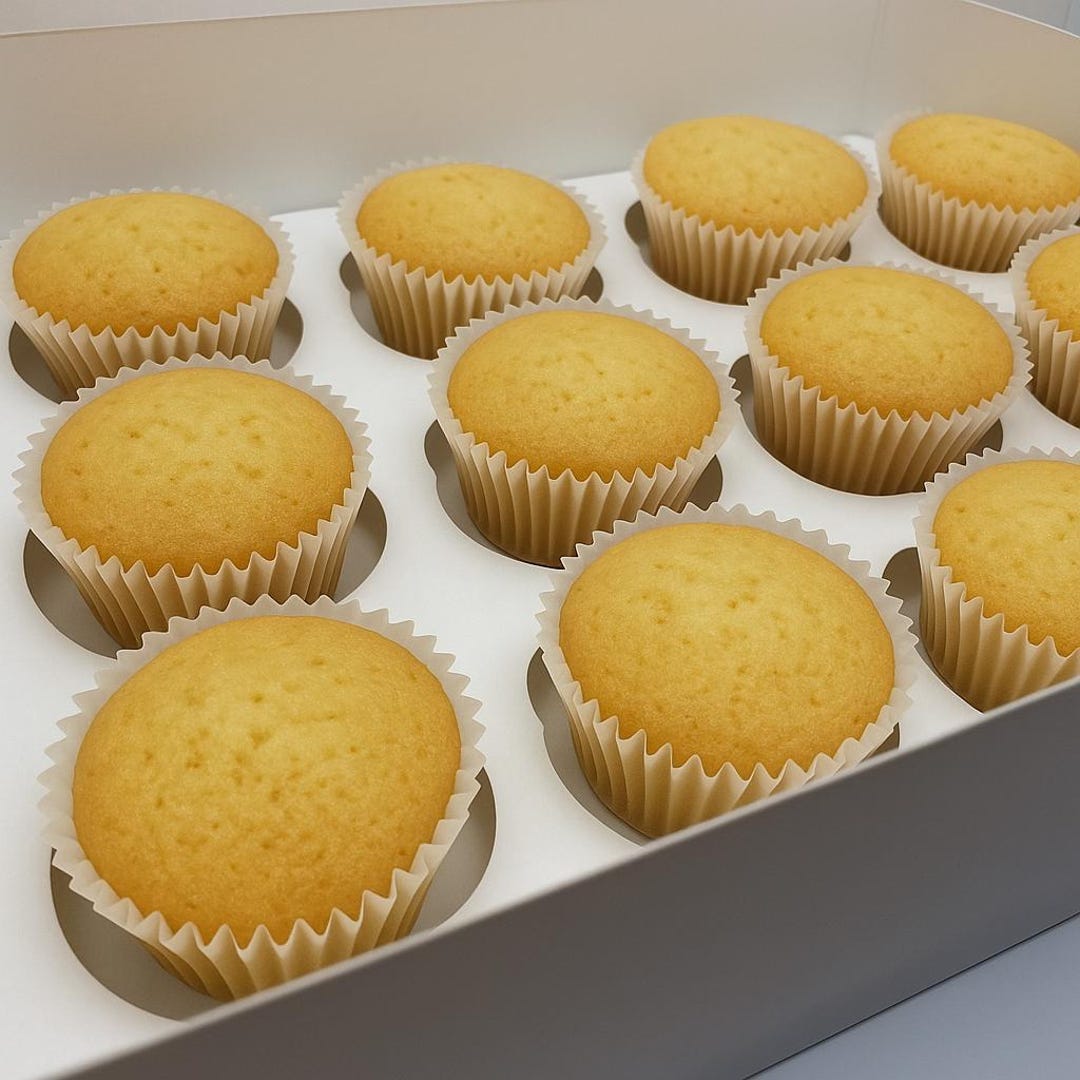 12/24 Plain Ready to Decorate Cupcakes. Vanilla or Chocolate Moist ...