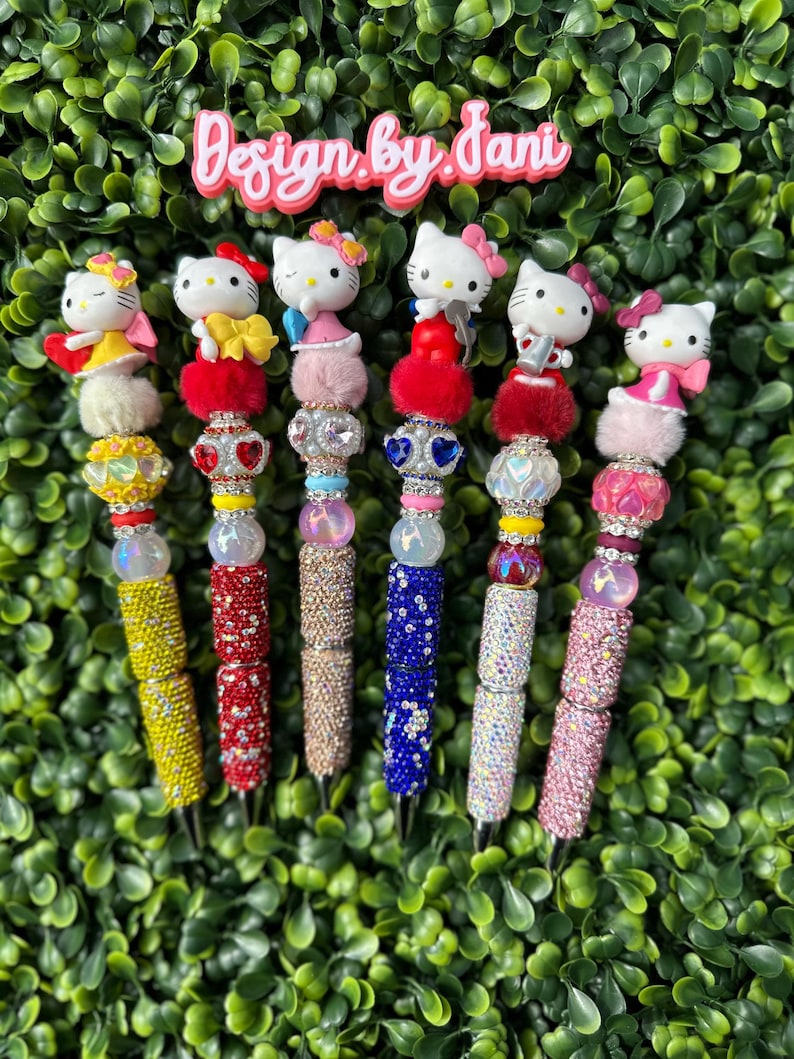 Hello Kitty Rhinestones Beaded Pens , Characters , Elevate Your ...