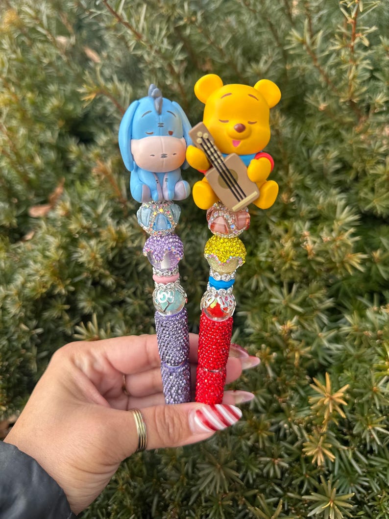 Winnie the Pooh & Eeyore Beaded Rhinestone Pens. - Etsy