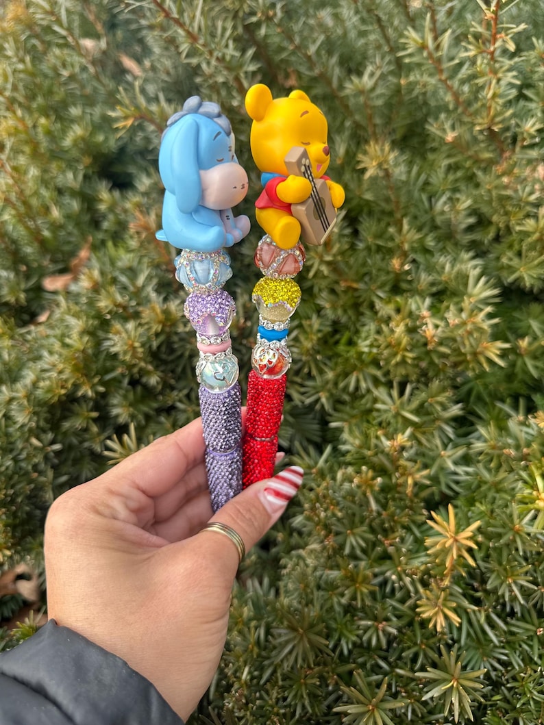Winnie the Pooh & Eeyore Beaded Rhinestone Pens. - Etsy