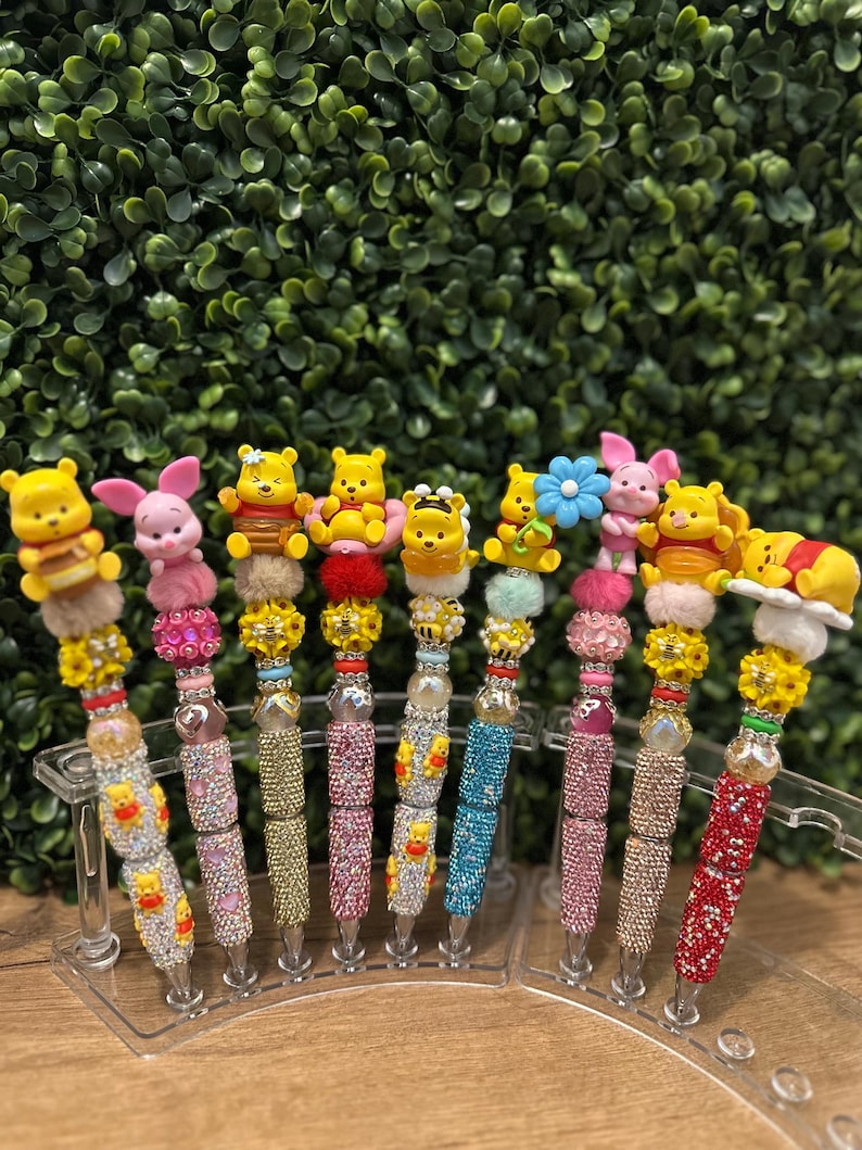 Winnie the Pooh Beaded Rhinestone Pens. - Etsy