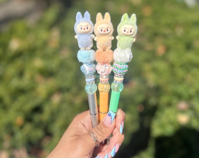 Labubu Beaded Pens , Characters , Cute Pens, Elevate Your Stationary ...
