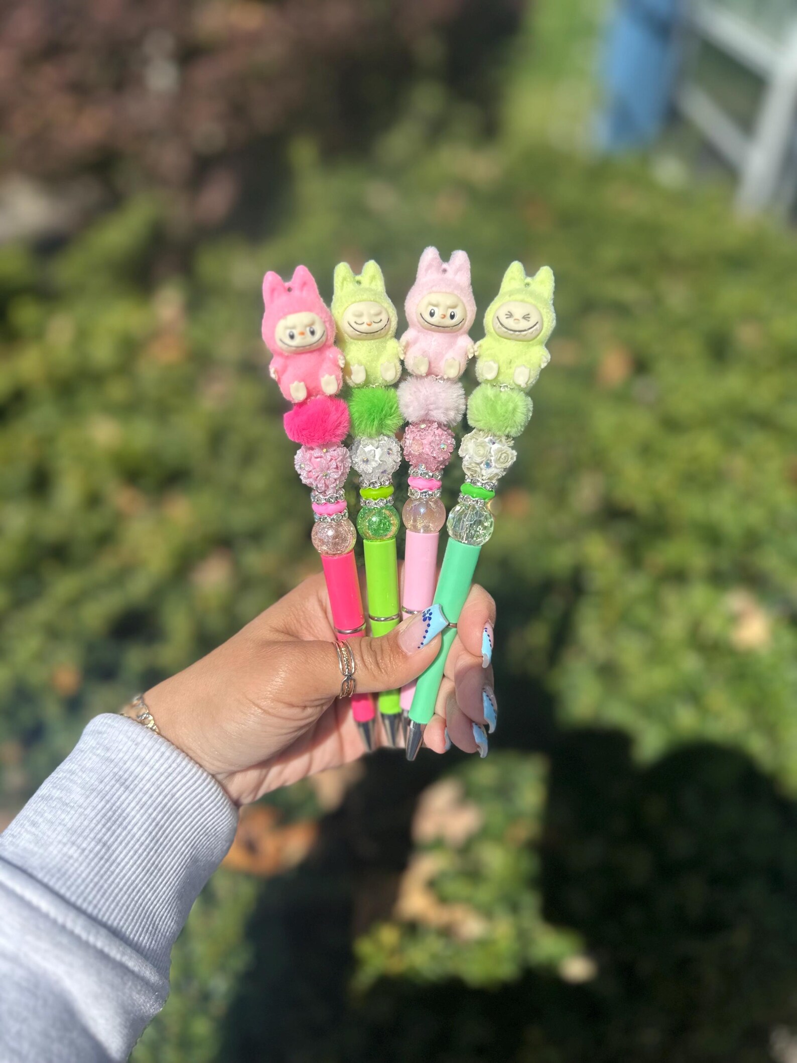 Labubu Beaded Pens , Characters , Cute Pens, Elevate Your Stationary ...