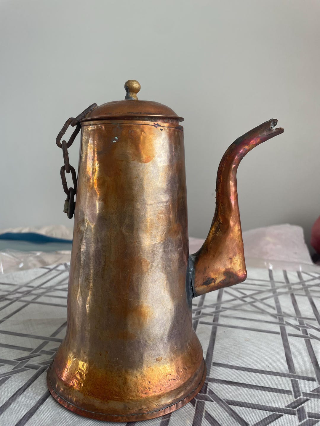Vintage Copper Coffee Pot With Lid and Handle Gone Nice - Etsy