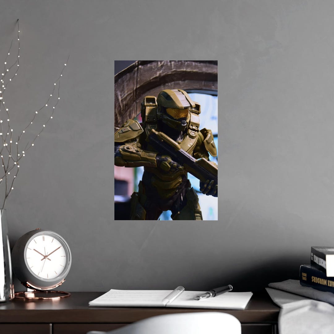 Master Chief, Halo Gaming Poster Art Print, Video Game Wall Decor ...