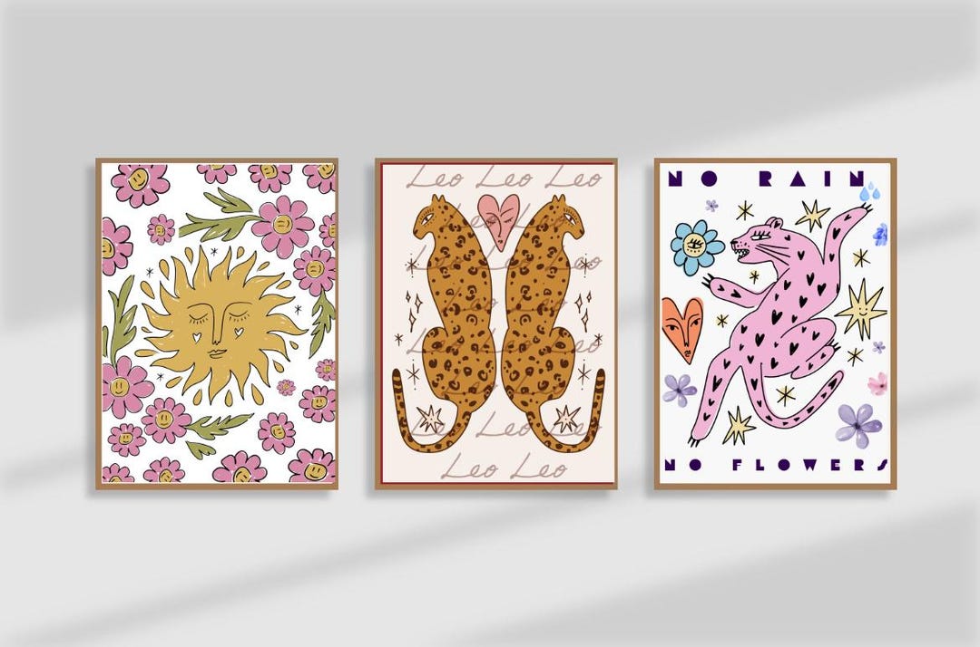 Set of 3 Posters | Poster Designs | Retro Vintage Pop Art Posters ...