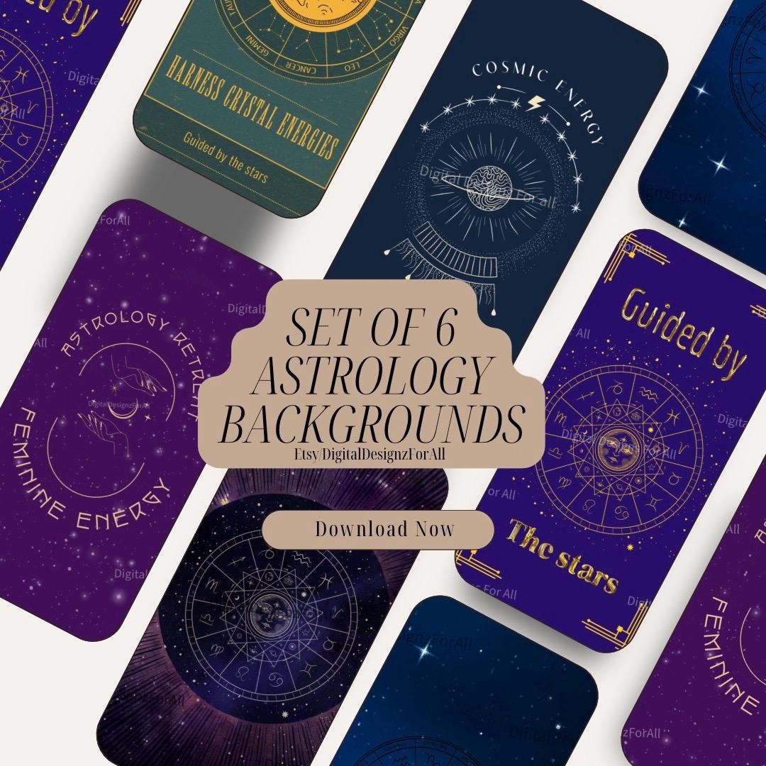Astrology Backgrounds | Astrology Wallpapers | Set of 6 Astrology ...