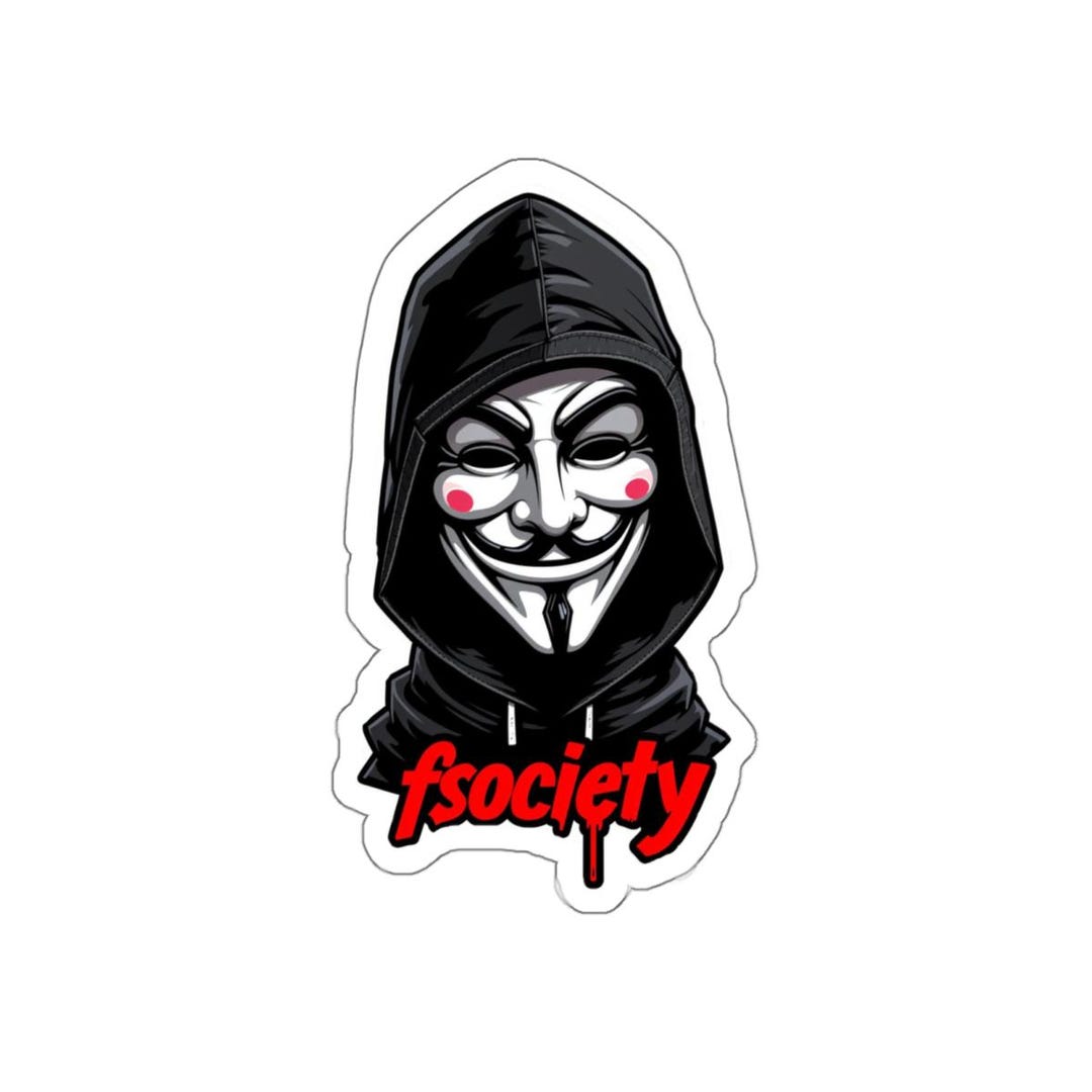 Mr. Robot "fsociety" Anon Mask Sticker. - Etsy