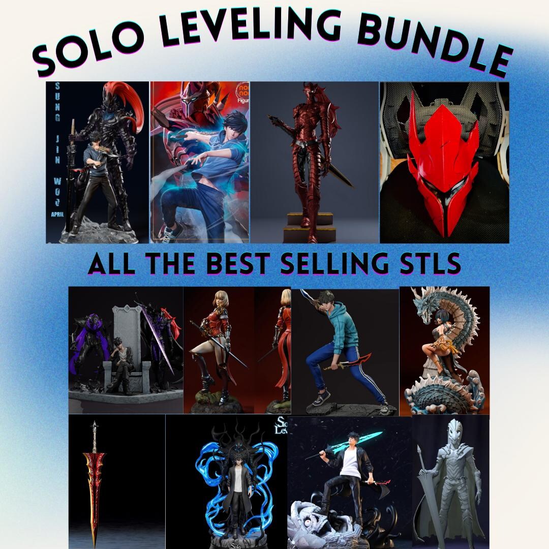 Solo Leveling Best-selling STL 3D Print Bundle Sung Jin-woo, Igris, Cha ...