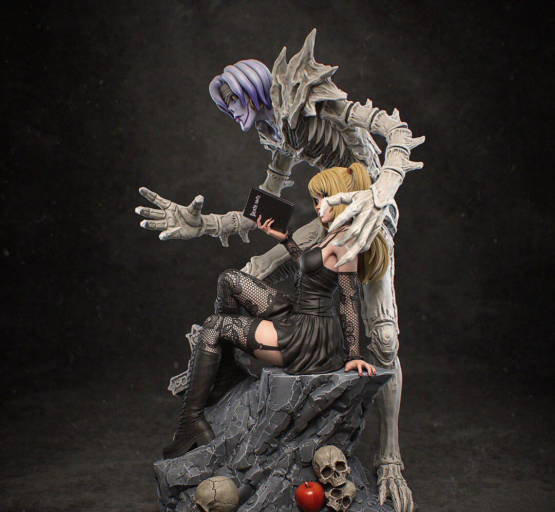 Misa Amane & Rem STL Death Note Inspired 3D Printable Model two-in-one ...