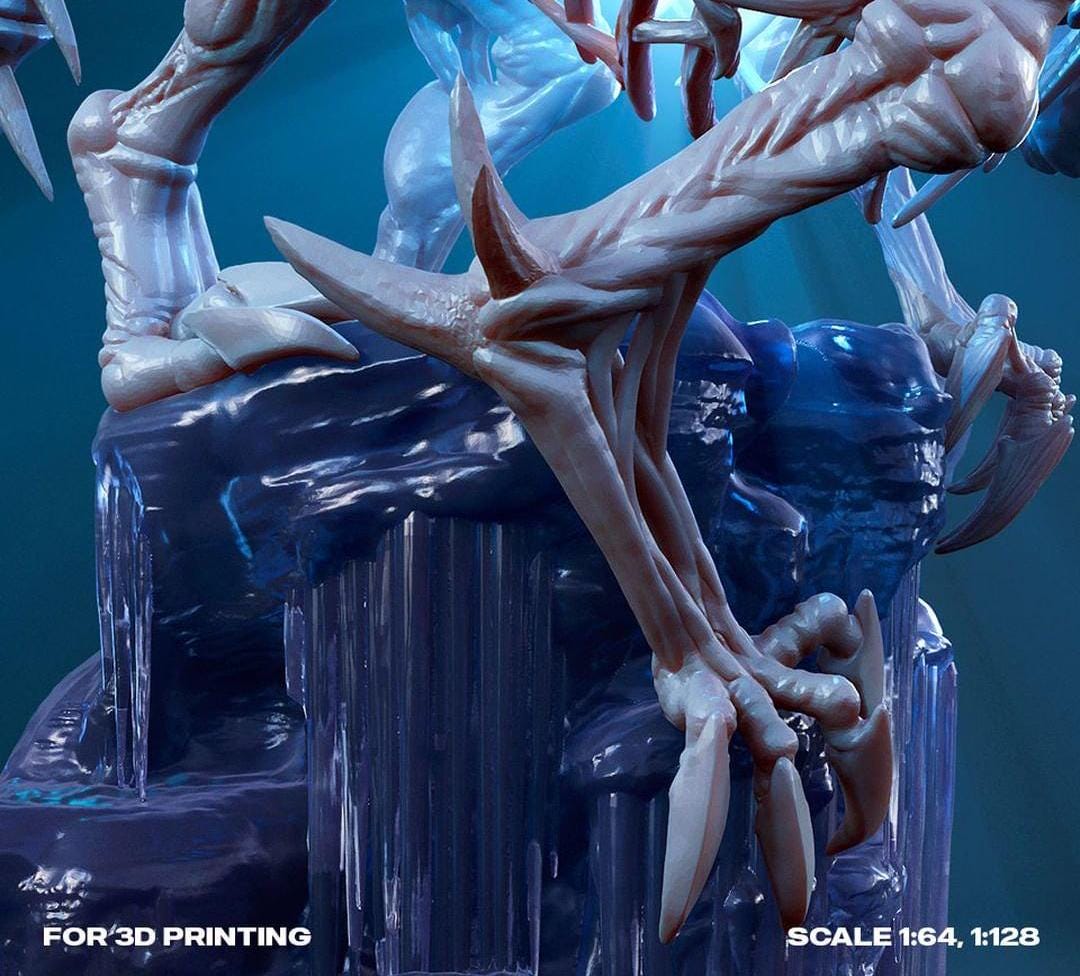 Frost Wyrm Dragon 3D Printable STL File Majestic Ice Dragon Model - Etsy