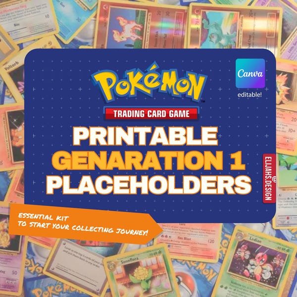 Pokedex Placeholders - Etsy