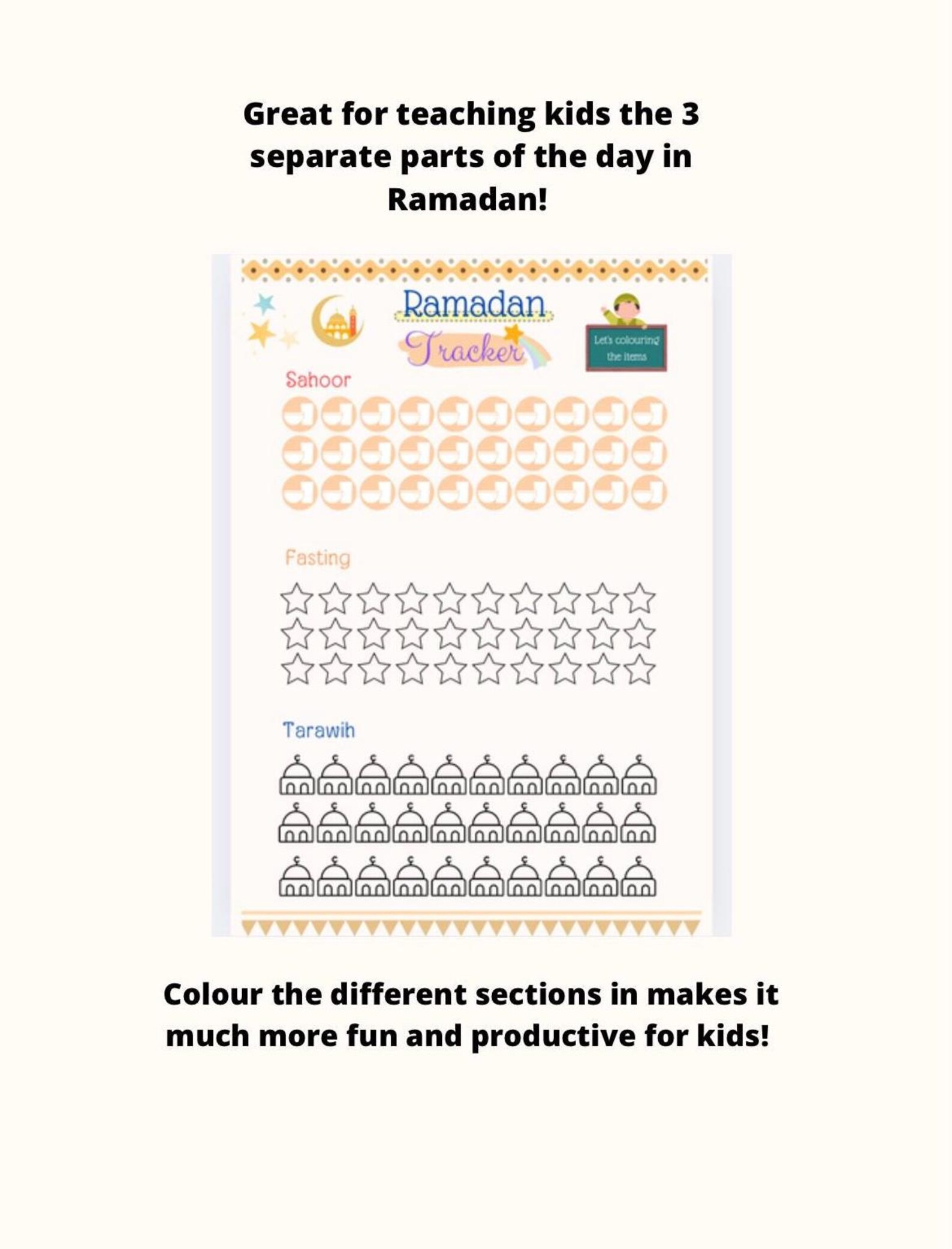Digital Children’s Ramadan Tracker, Suhoor, Fasting and Tarawih Tracker ...
