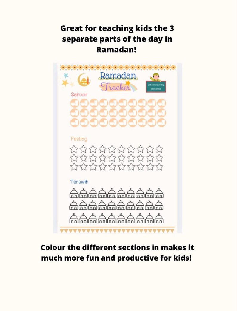 Digital Children’s Ramadan Tracker, Suhoor, Fasting and Tarawih Tracker ...