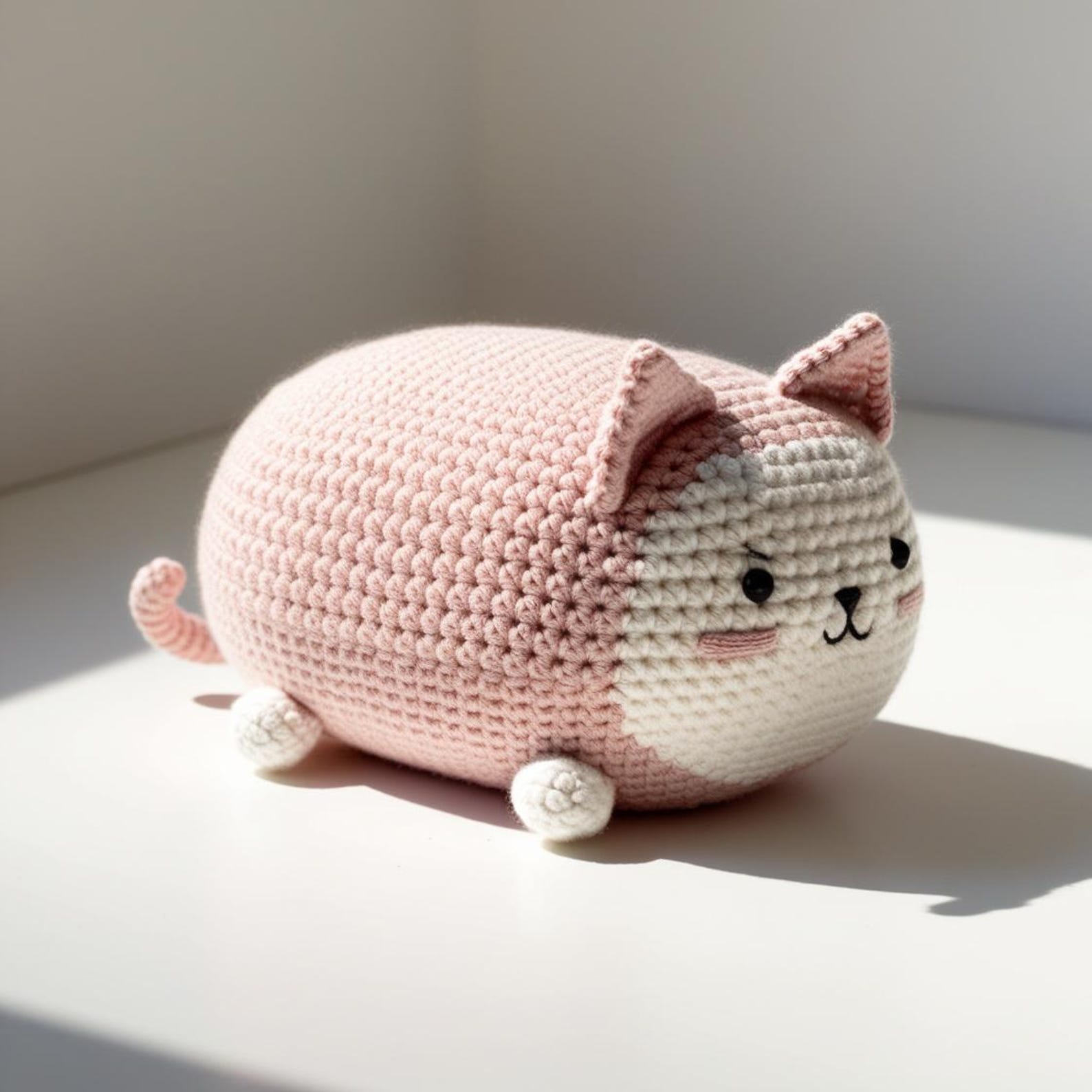 Easy Cat Crochet Pattern, Crochet Cat Pattern, Chubby Cat Crochet ...