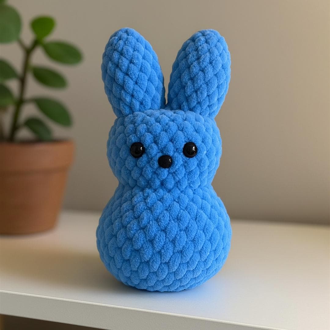 No Sew Easter Bunny Crochet Pattern, Crochet Easter Bunny Peep Pattern, Peep Bunny, Peep, No Sew ...