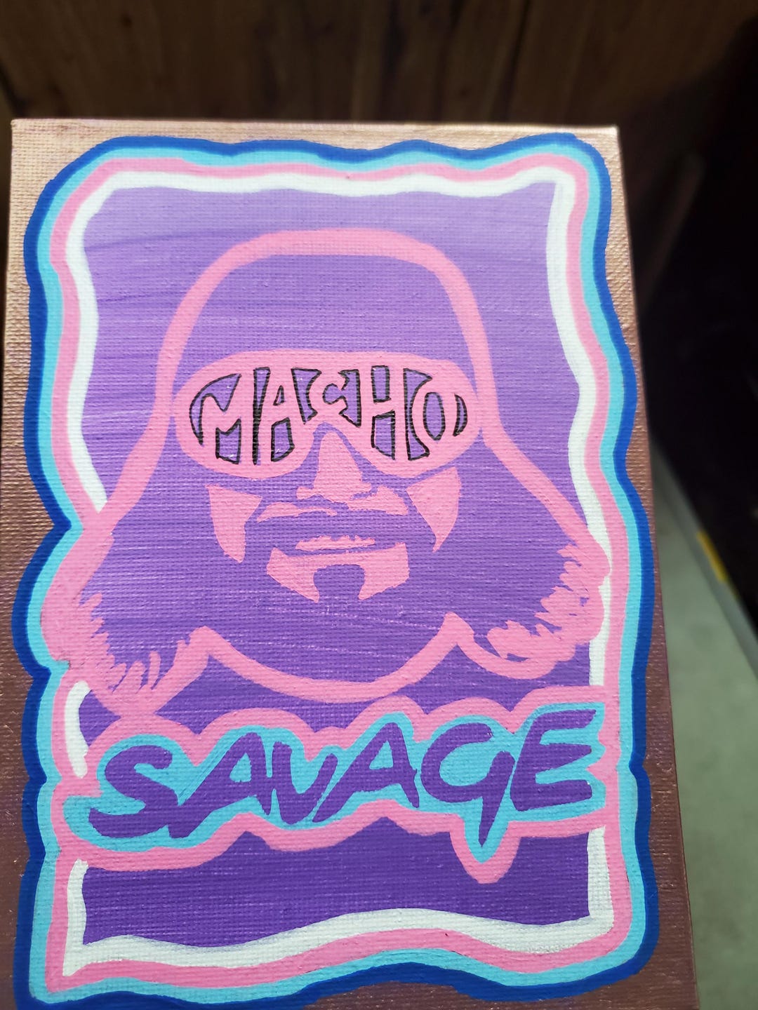 Painted Macho Man Randy Savage Sign Wrestling Art Print Wall Home Decor ...