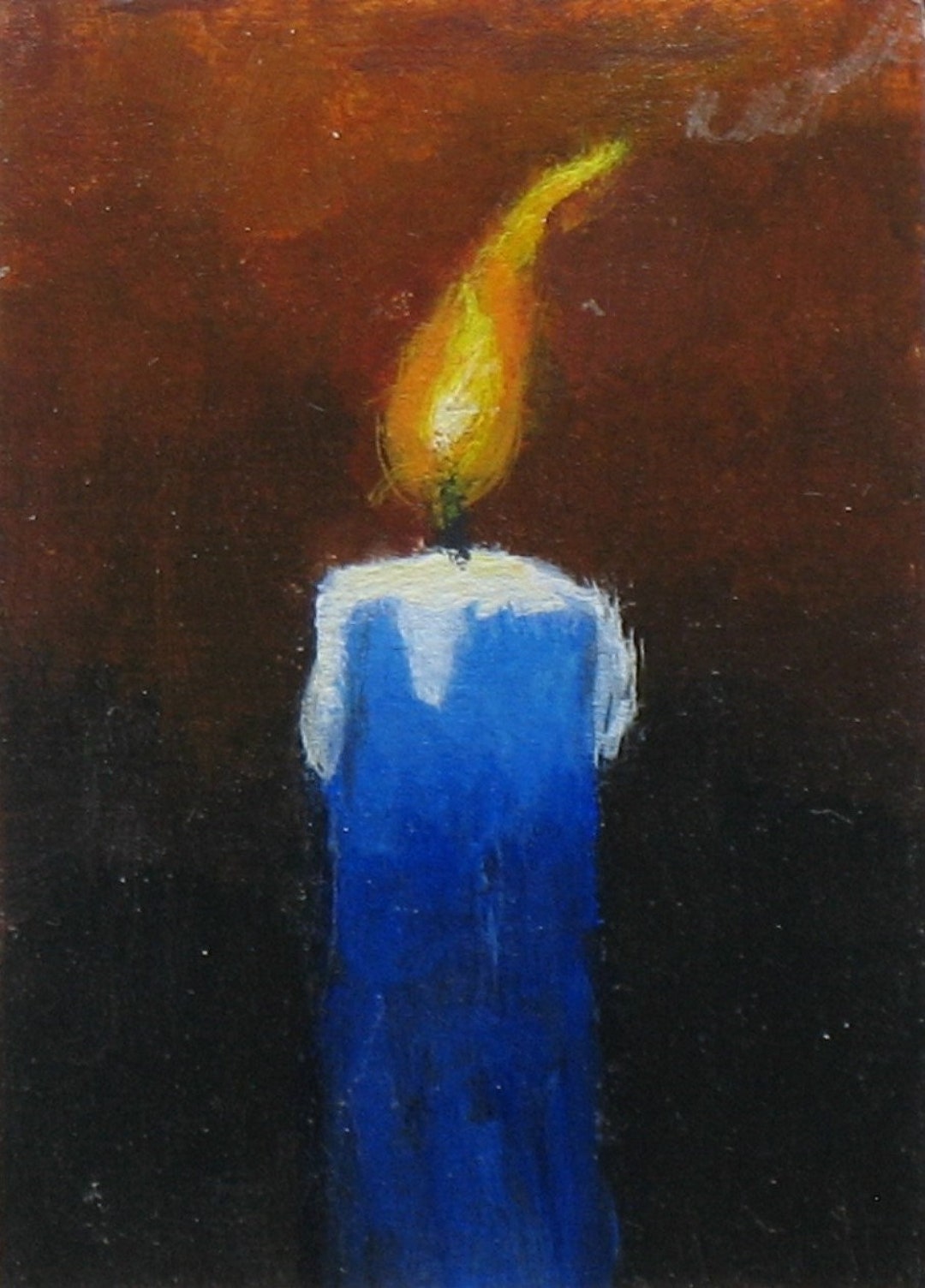 Original Aceo Flickering Candle Acrylic Painting. - Etsy