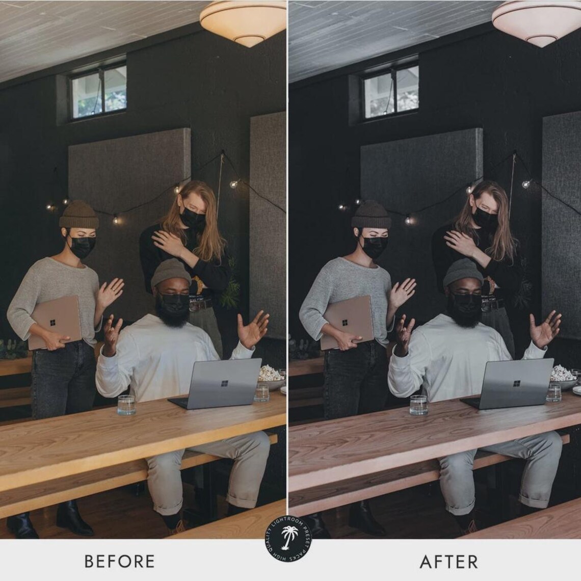 Black Tones Lightroom Presets, Moody Photo Filters (mobile & Desktop ...