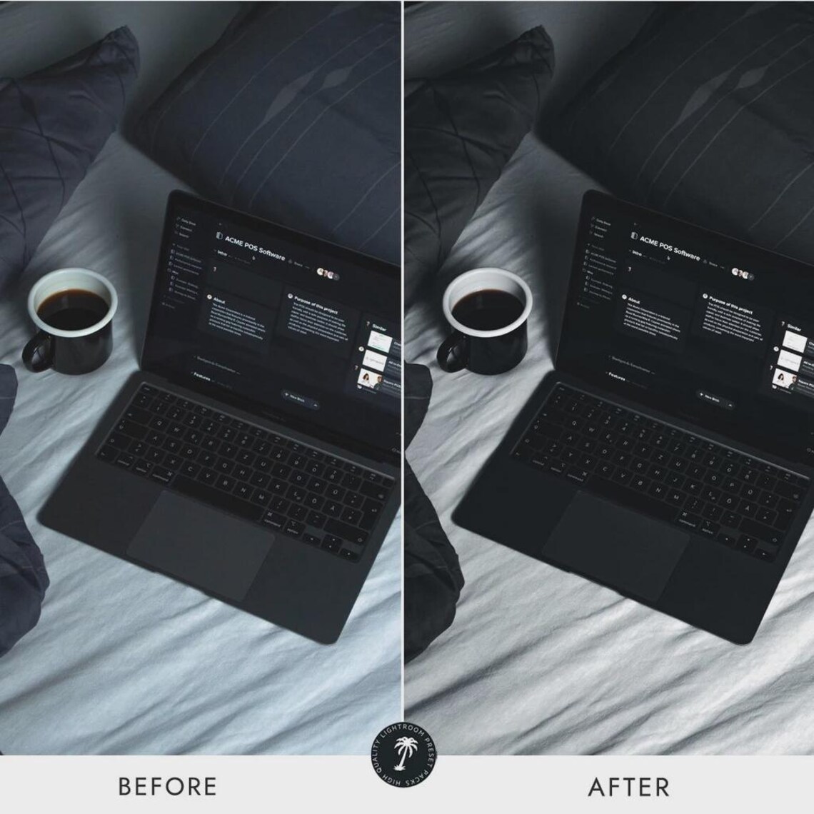 Black Tones Lightroom Presets, Moody Photo Filters (mobile & Desktop ...