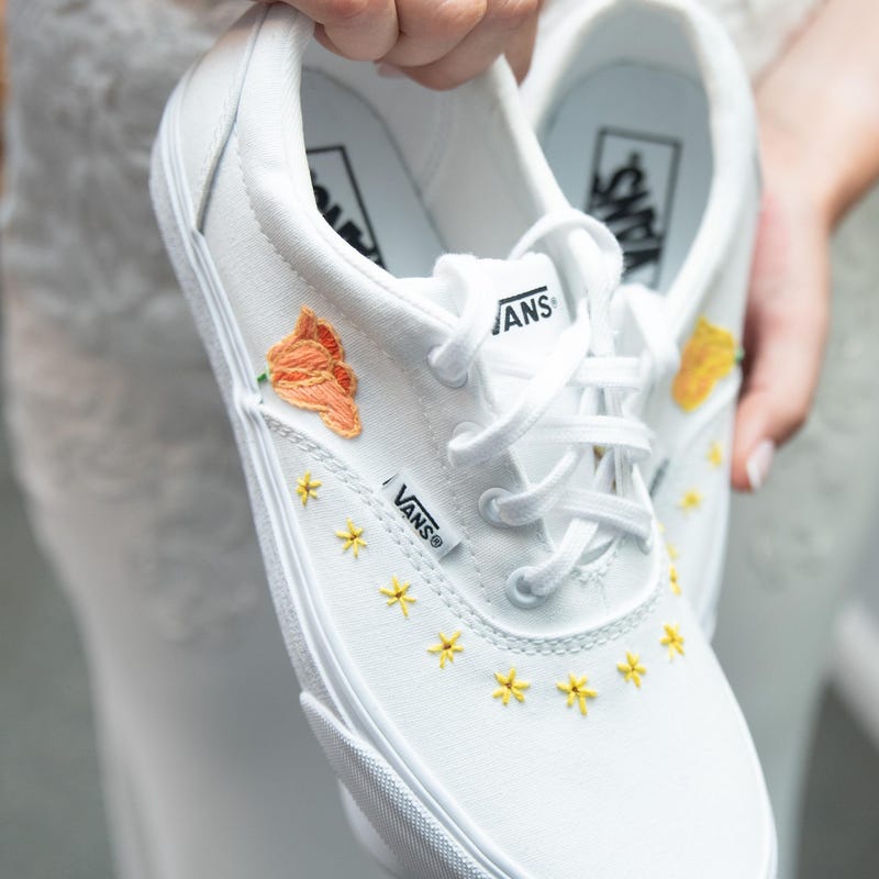 Embroidered Vans - Etsy