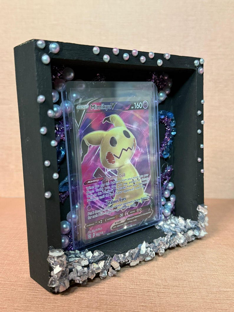 Mimikyu Craft Custom Pokémon Shadow Box Pokémon Wall Decor Pokémon ...