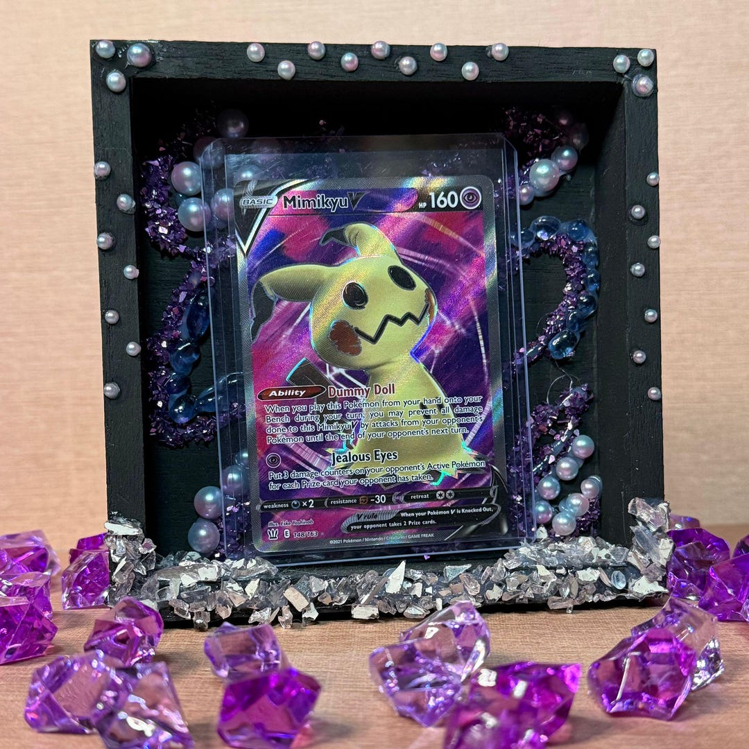 Mimikyu Craft Custom Pokémon Shadow Box Pokémon Wall Decor Pokémon Lover Gift Pokémon Crafts ...