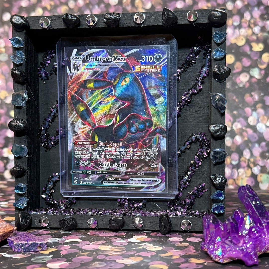 Umbreon Craft Custom Pokémon Shadow Box Pokémon Wall Decor Pokémon Lover Gift Pokémon Crafts ...