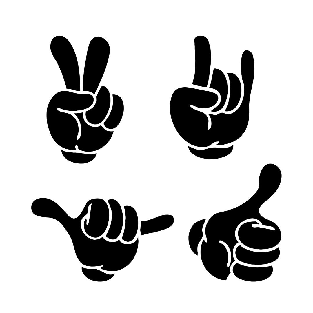 Peace Hand SVG, Peace Sign, Bundle of 4 Hand SVG, Hand Symbol, Peace ...