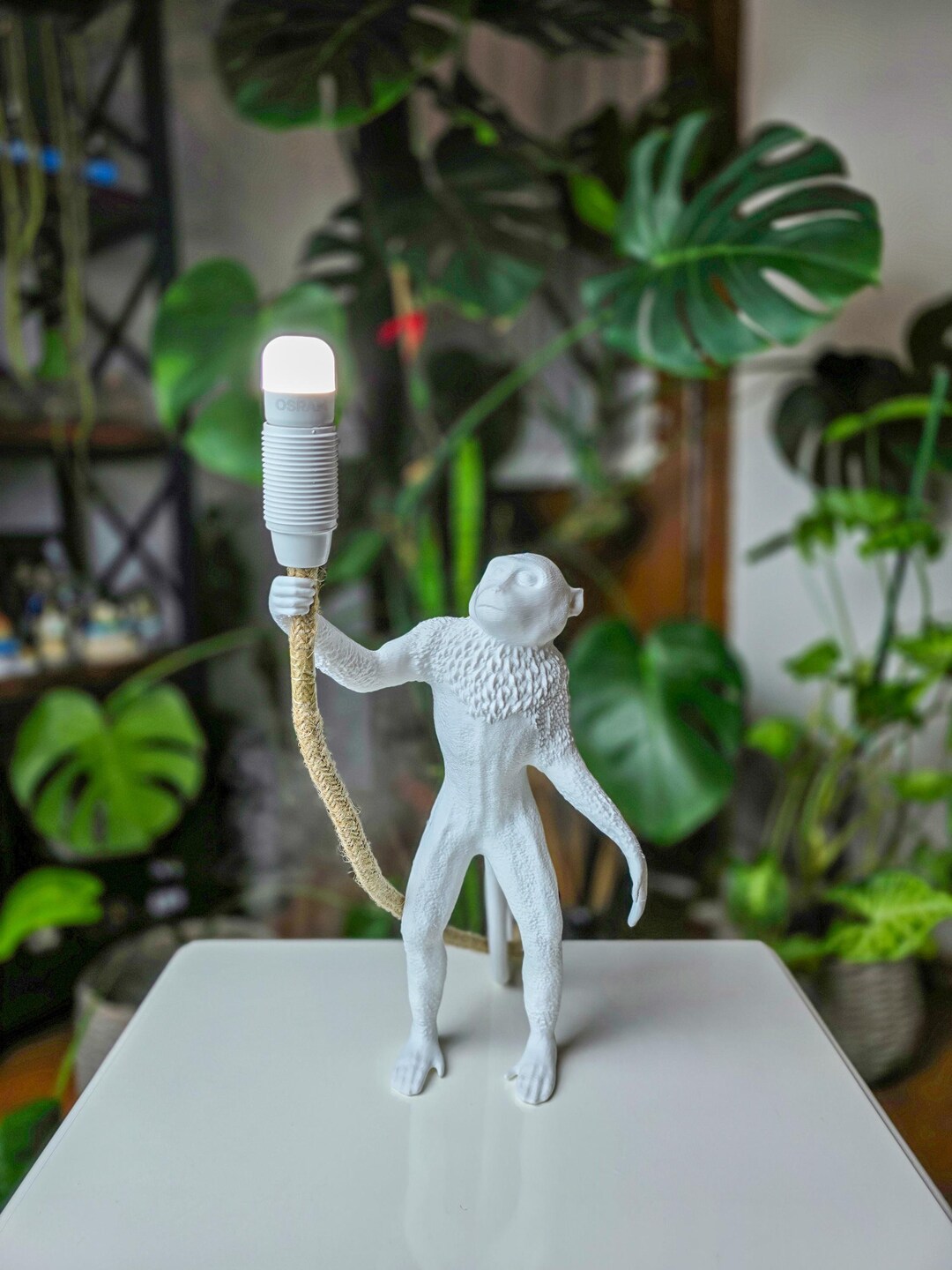 3D Printed Monkey Desk Light Unique Monkey Desk Decor, Modern Art Lamp ...