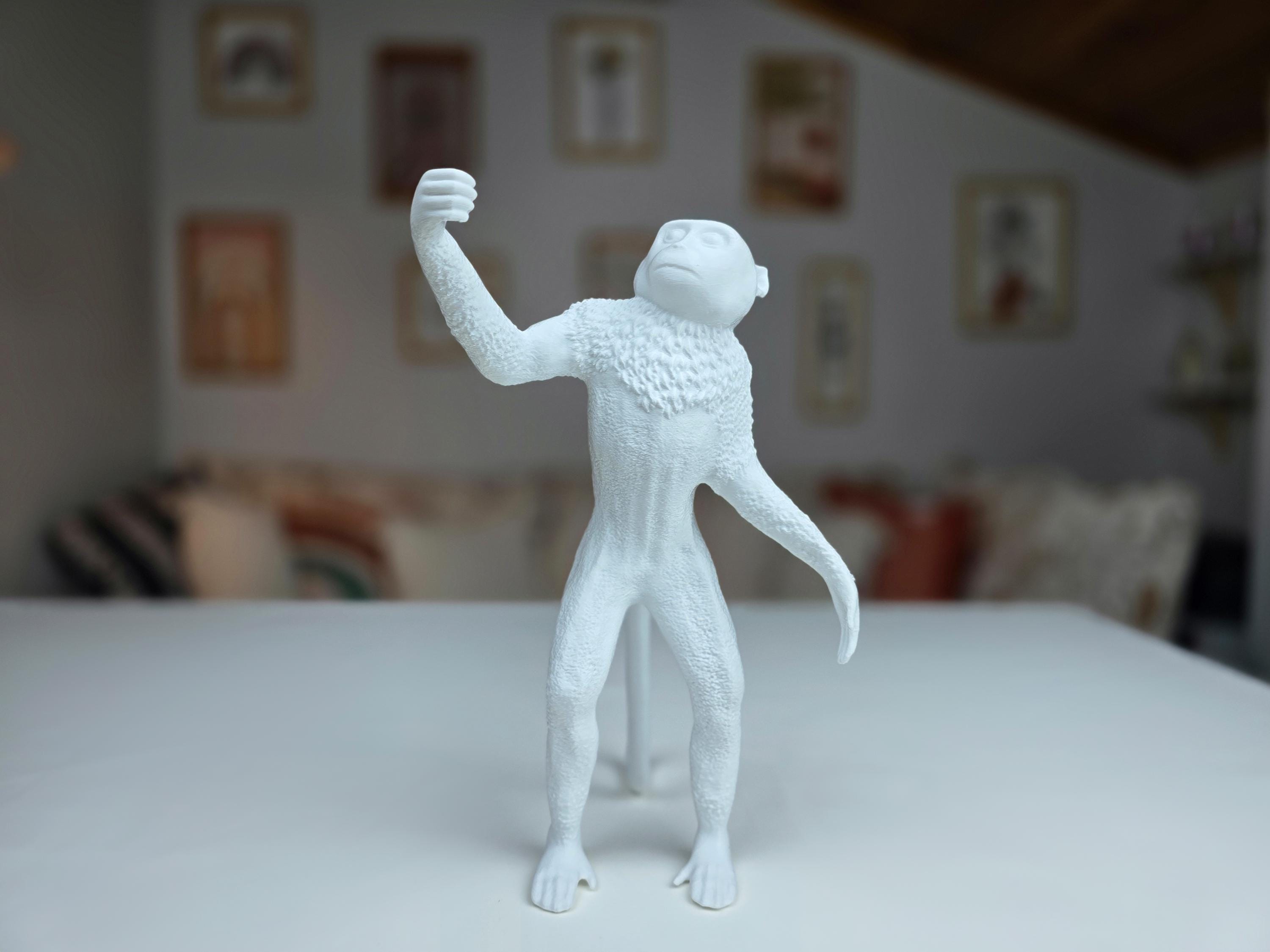 3D Printed Monkey Table Lamp: Modern Animal Desk Decor & Light - Etsy