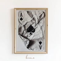 Retro Eight Ball Ace Card Print, Modern Apartment Decor (digital ...