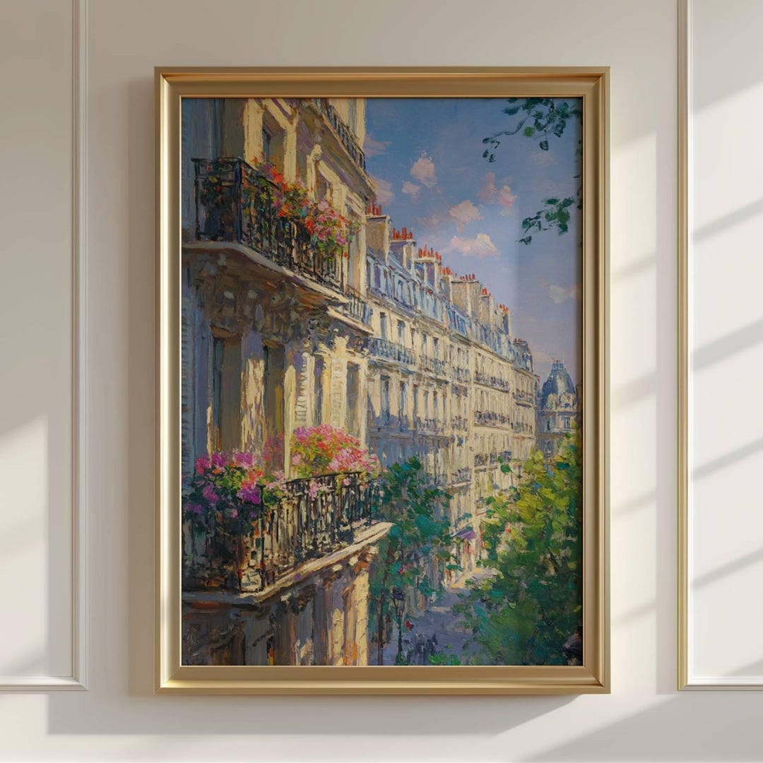 Vintage Paris Streets Art Print: Retro France Poster (digital Download ...