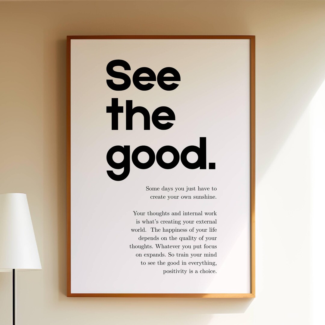 Motivational Quote Print Positivity Wall Decor Home Office Decor ...