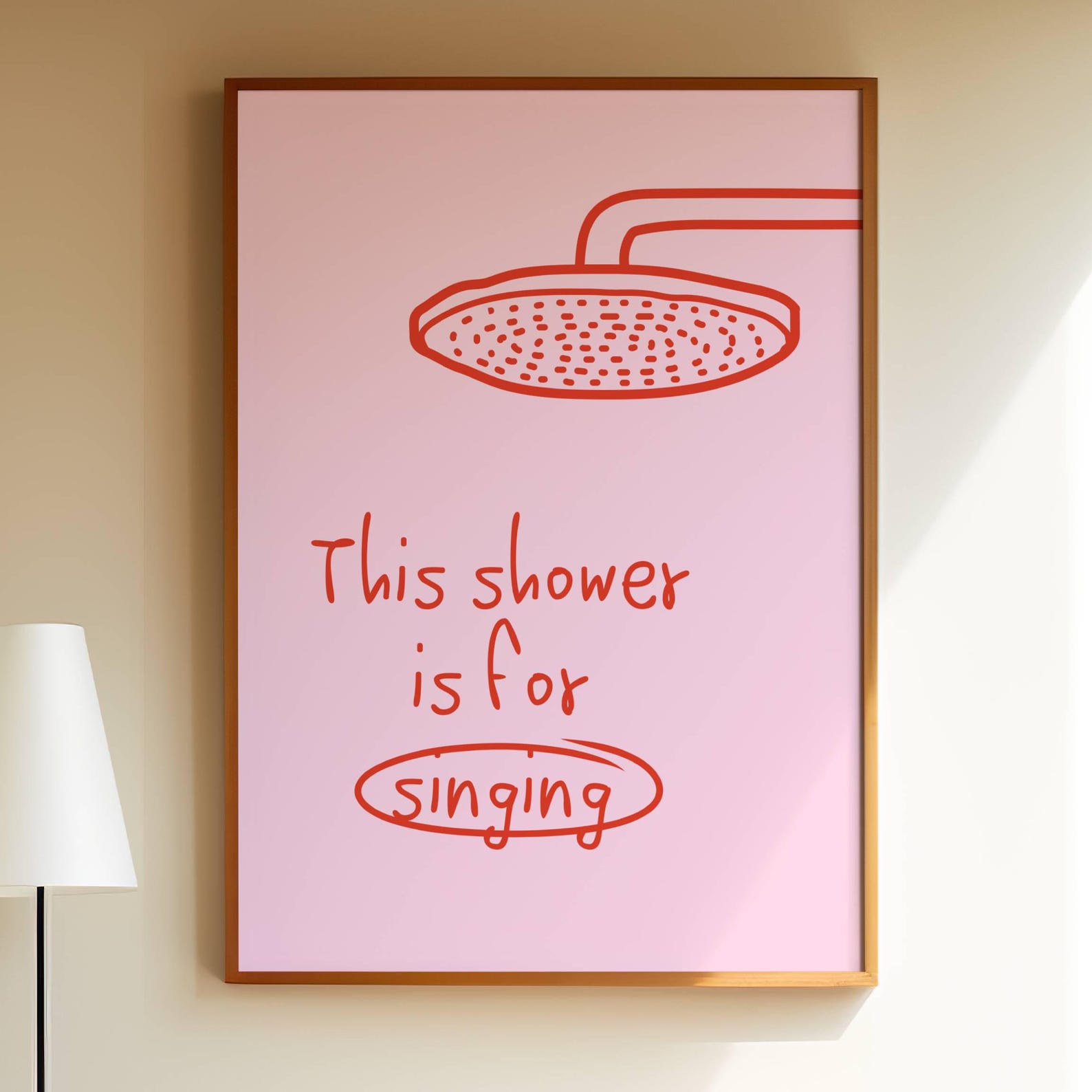 This Shower is for Singing Print Cool Typographic Poster Wall Decor ...