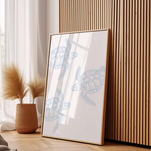 Turtle Lover Art, Turtles Wall Art, Peaceful Wall Art, Blue Turtles ...