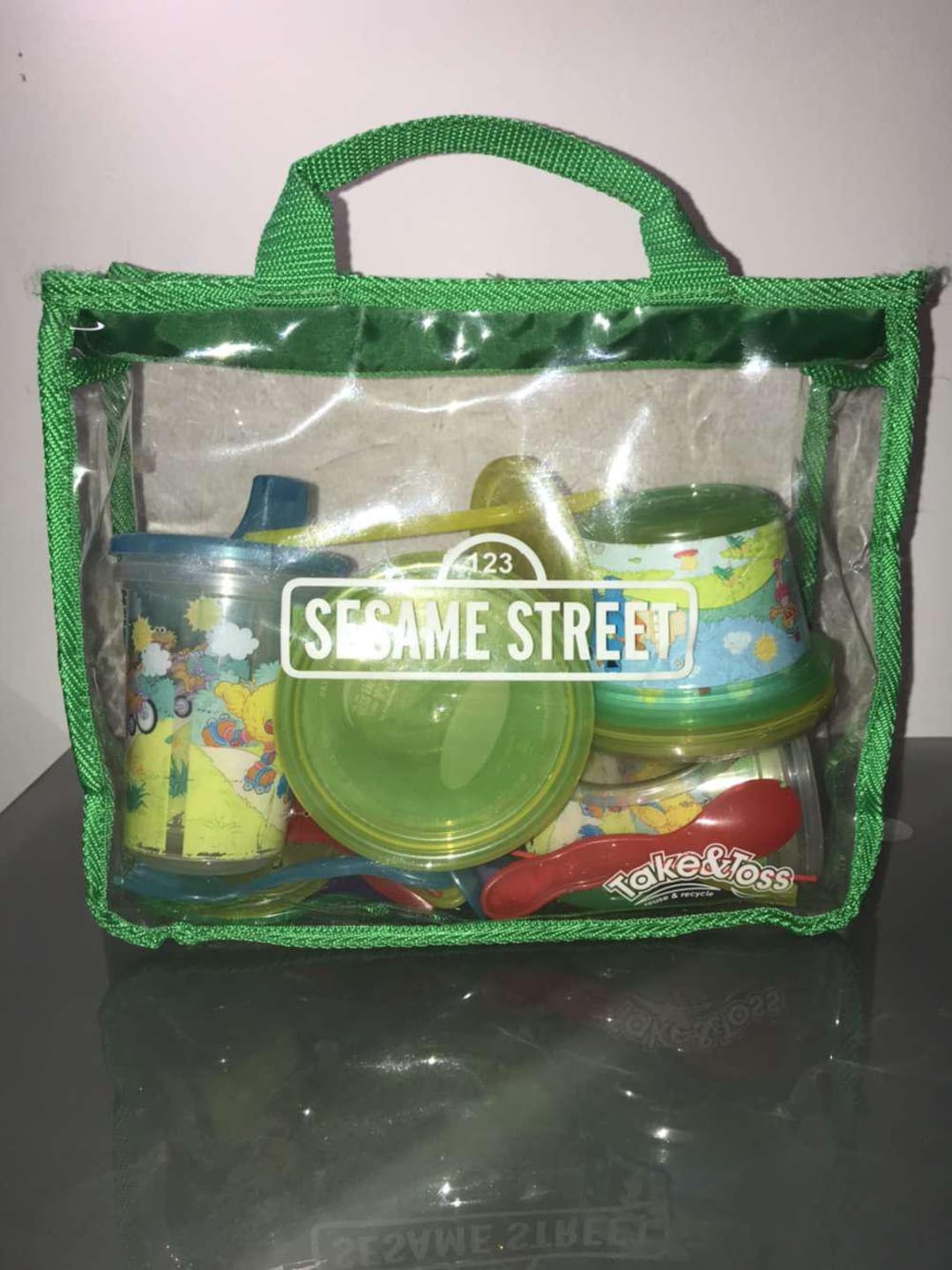 Vintage Early 2005 Sesame Street Snack Set With Bag Authentic Kit Rare ...