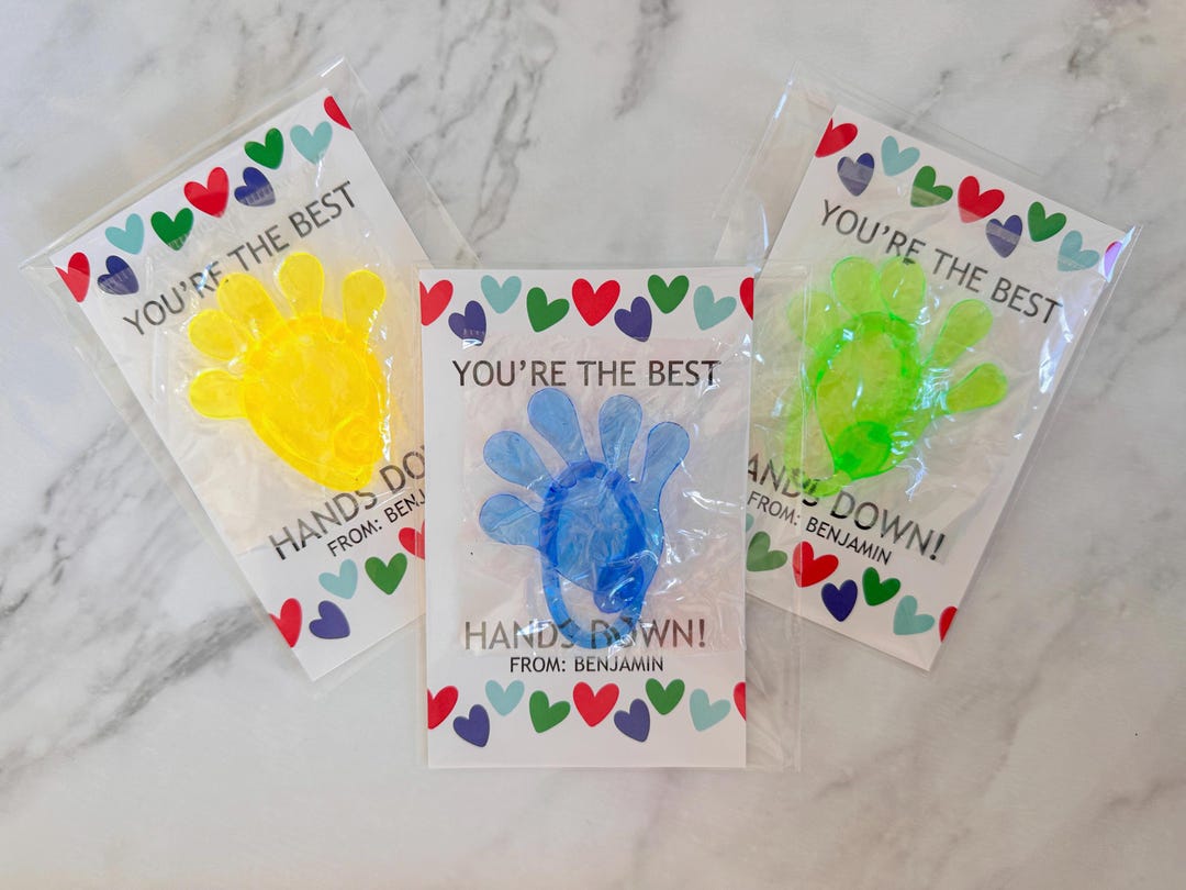 Custom Sticky Hand Valentine's Day Card Personalize Digital File - Etsy