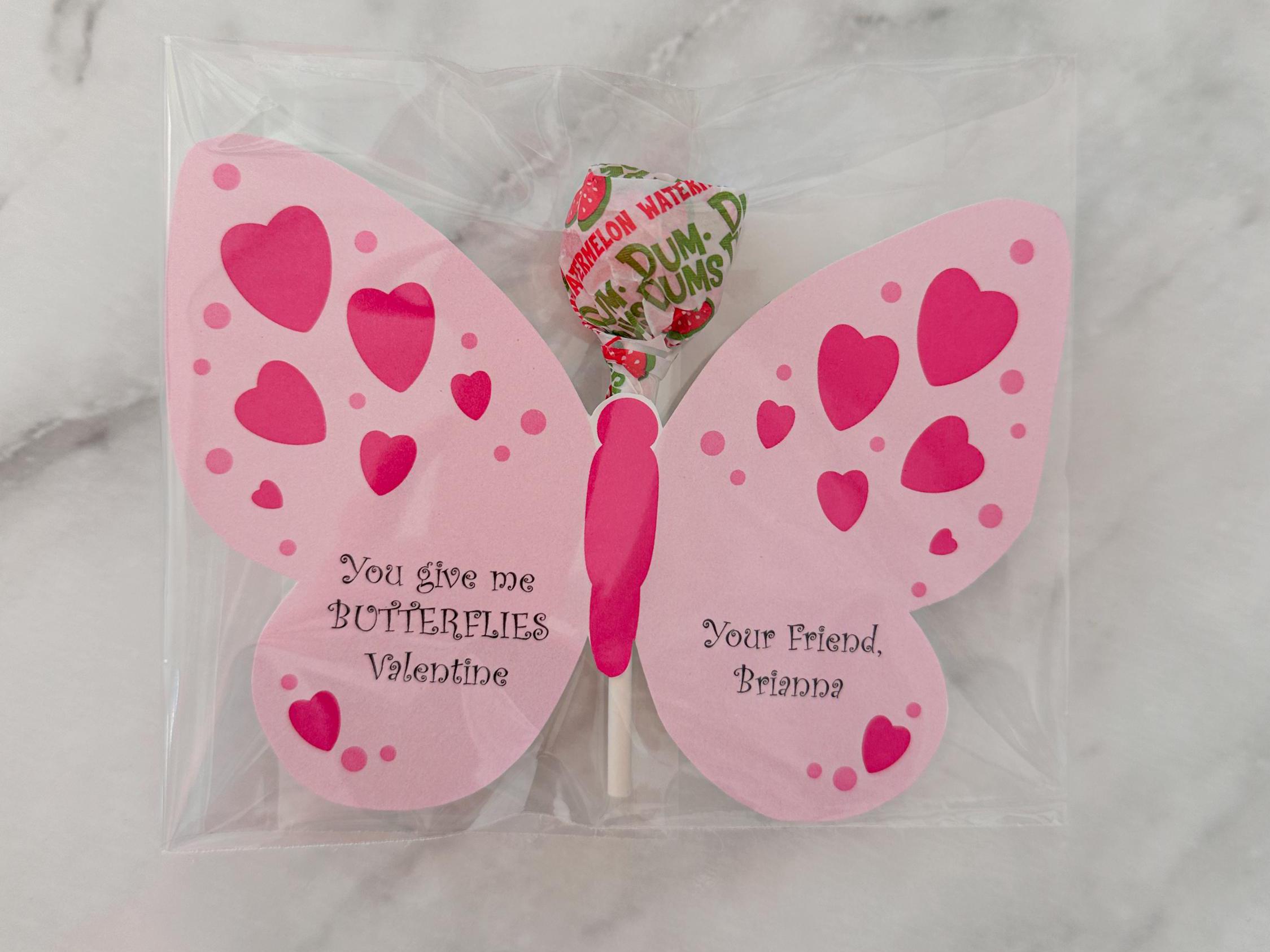 Custom ~ Butterfly Valentine's Day Card ~ Personalize ~ DIGITAL FILE - Etsy