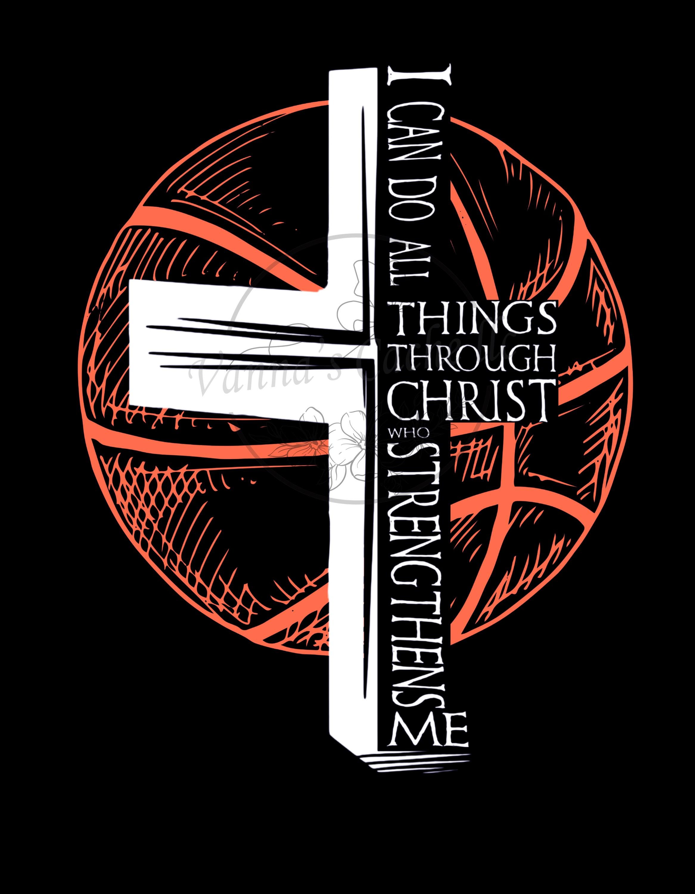 Religious Basketball Sports Cross PNG Files Philippeans 4:13; I Can Do ...