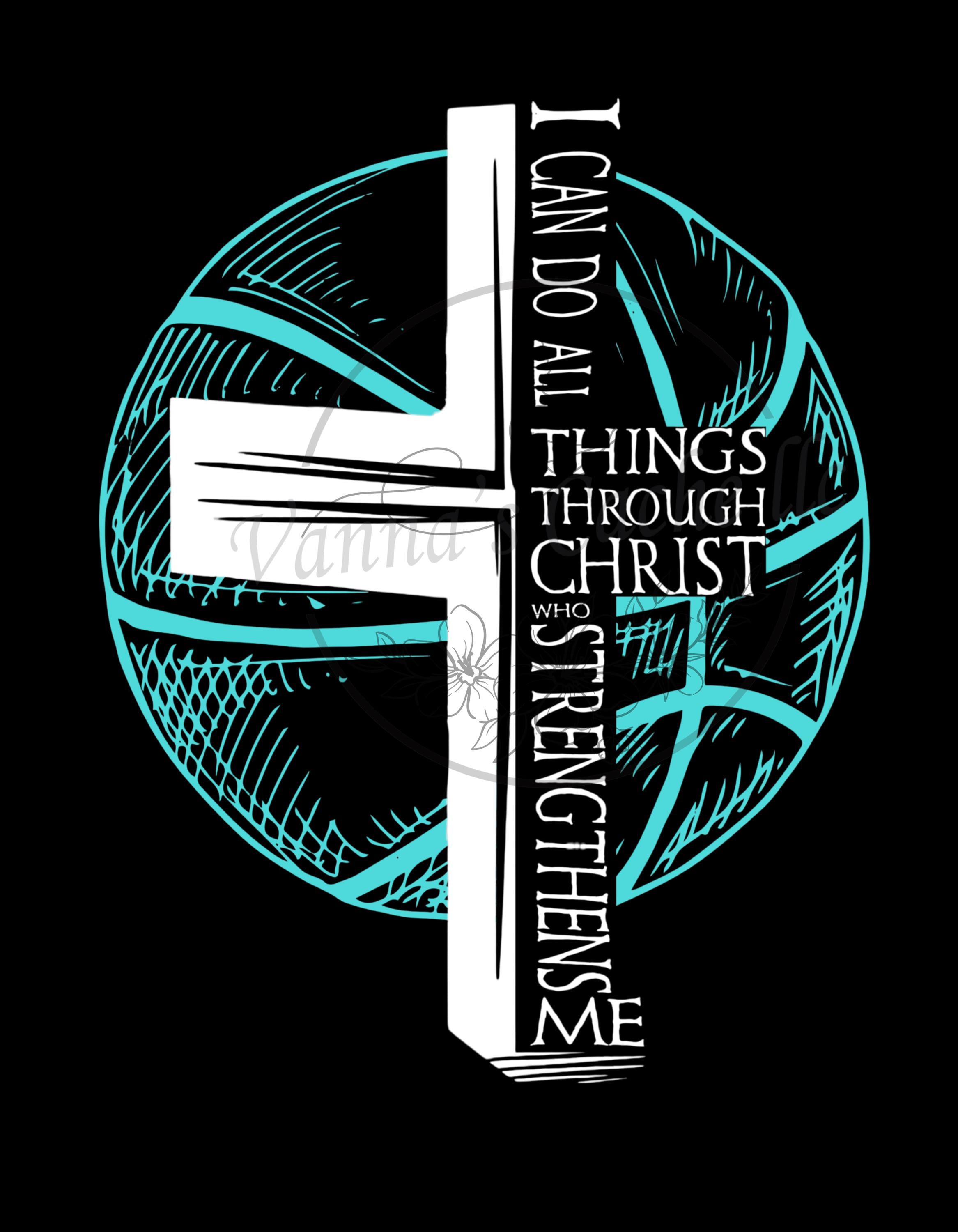 Religious Basketball Sports Cross PNG Files Philippeans 4:13; I Can Do ...