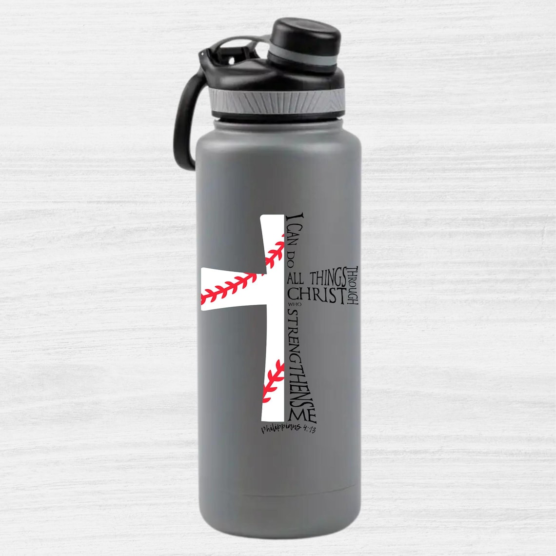 Religious Baseball Cross PNG File I Can Do All Things - Etsy