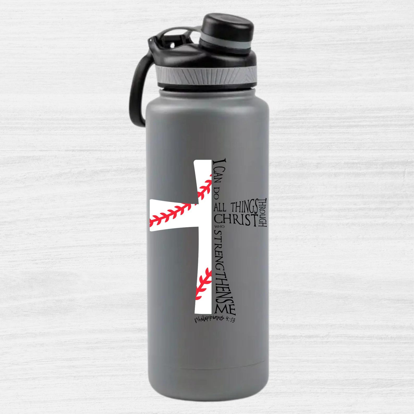 Religious Baseball Cross PNG File I Can Do All Things - Etsy