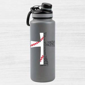 Religious Baseball Cross PNG File I Can Do All Things - Etsy