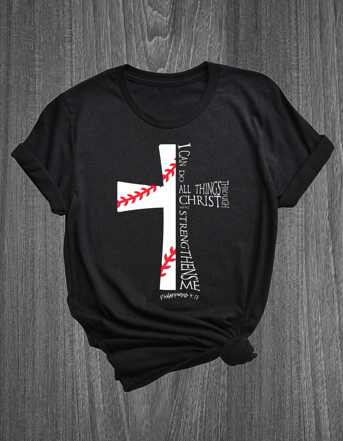 Religious Baseball Cross PNG File I Can Do All Things - Etsy