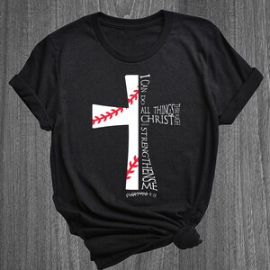Religious Baseball Cross PNG File I Can Do All Things - Etsy