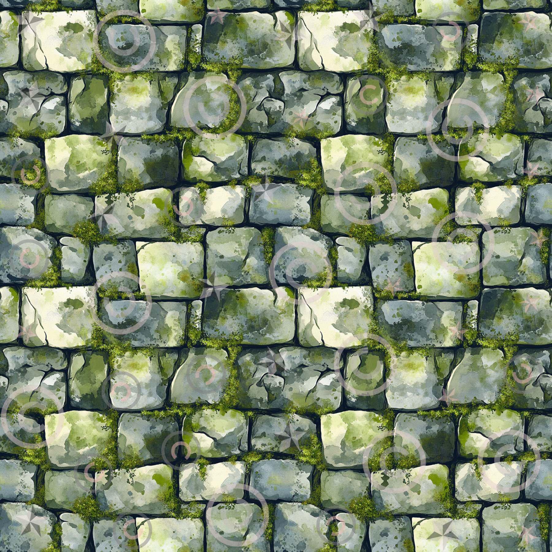 Mossy Cobblestone Pattern Set Instant Download Seamless Pattern for ...