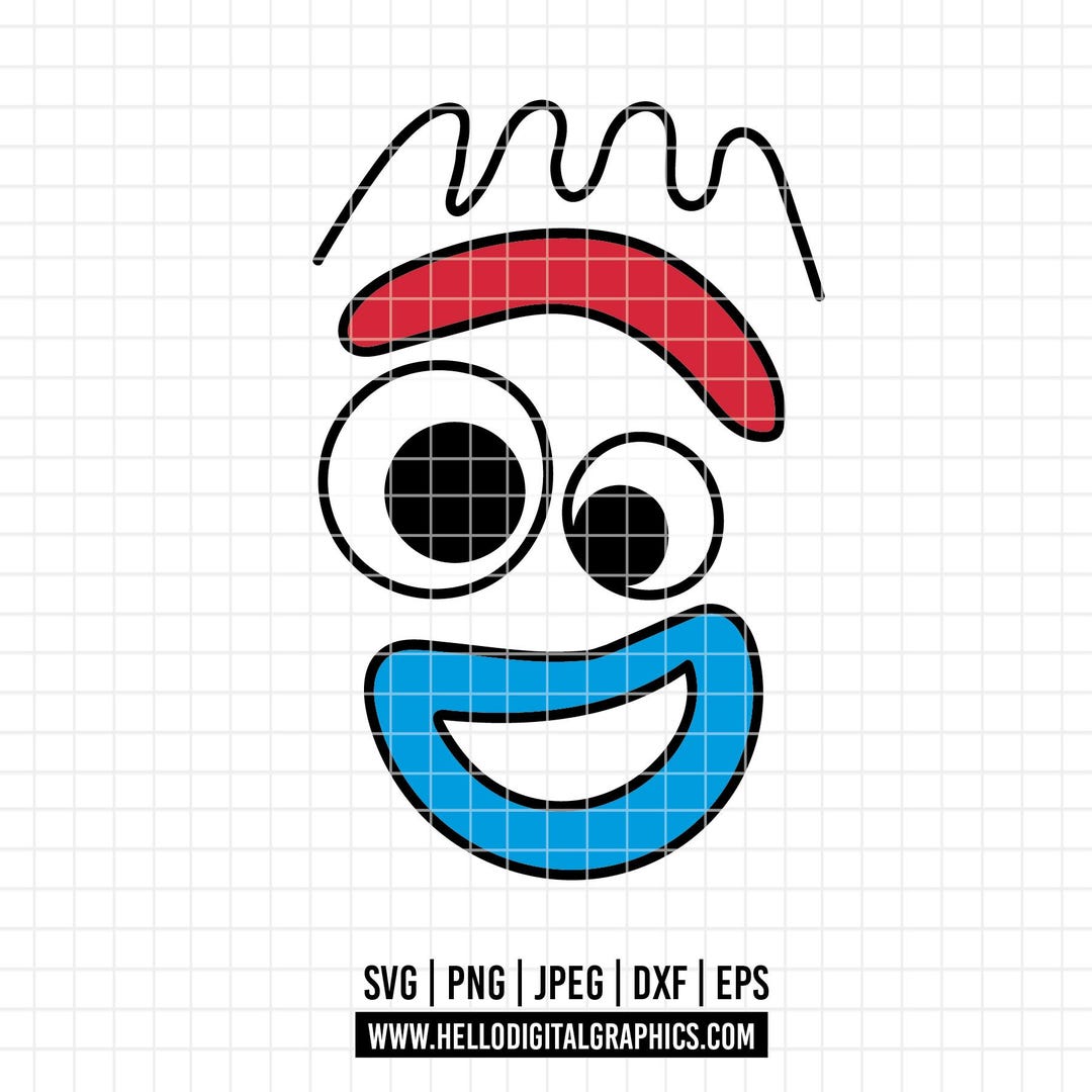 6226 - Forky Face Silhouette Dtf Ful Color Svg, Eps, Png, Dxf, Jpeg ...