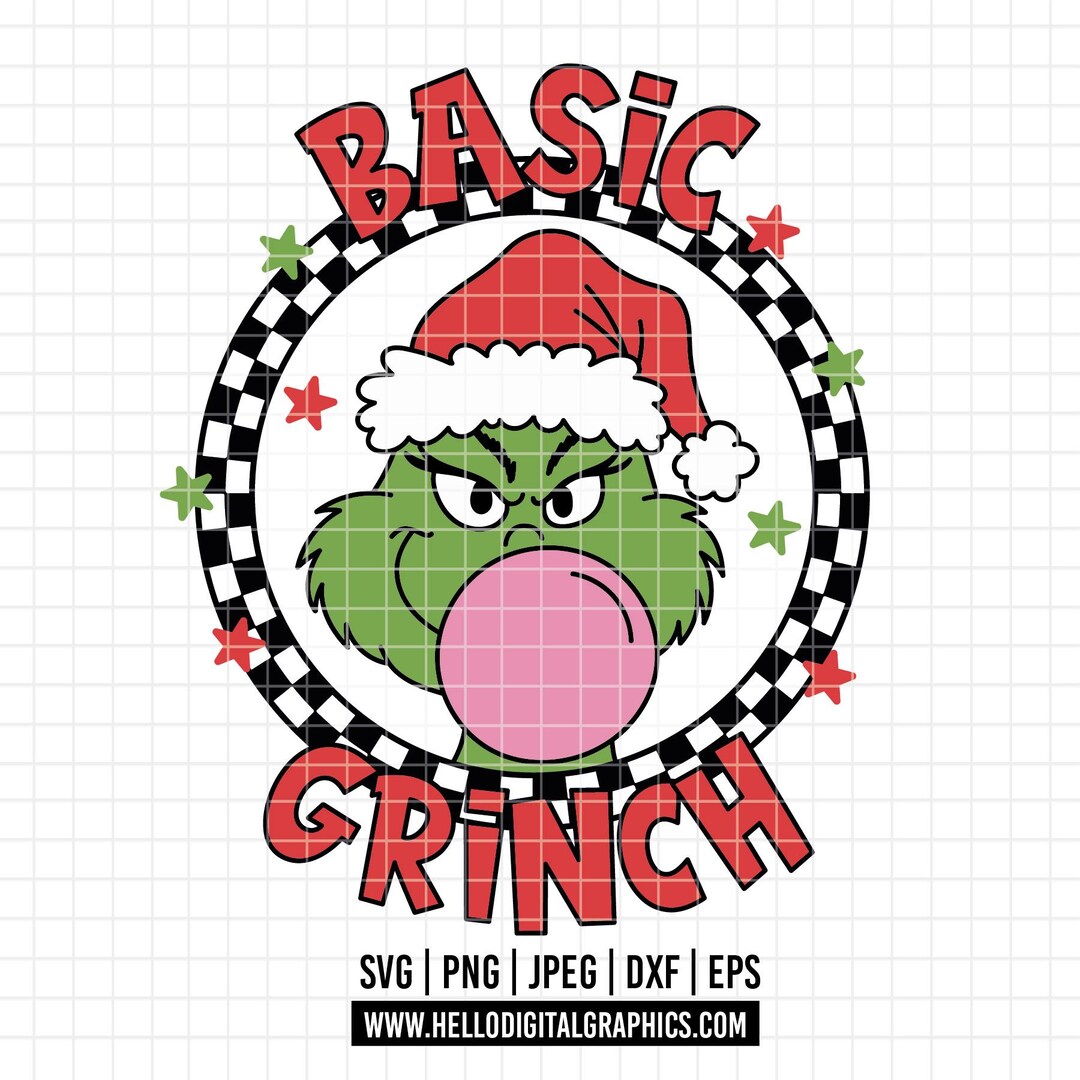 4292 - Basic Grinch Dtf Full Color Svg, Eps, Png, Jpeg, Dxf. the Grinch ...